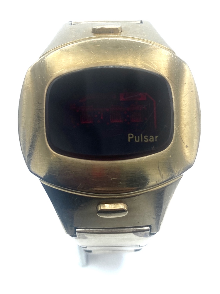 VINTAGE PULSAR P4 DIGITAL 14K GOLD FILLED WRIST WATCH | Sterling ...