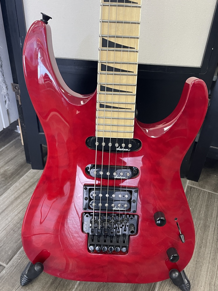 Jackson JS34Q Dinky DKA-M Transparent Red Electric Guitar | Sterling ...