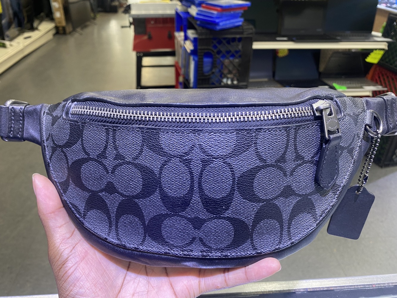 Coach Warren Mini Belt Bag In Signature Canvas- Black (D2047-F84711 ...