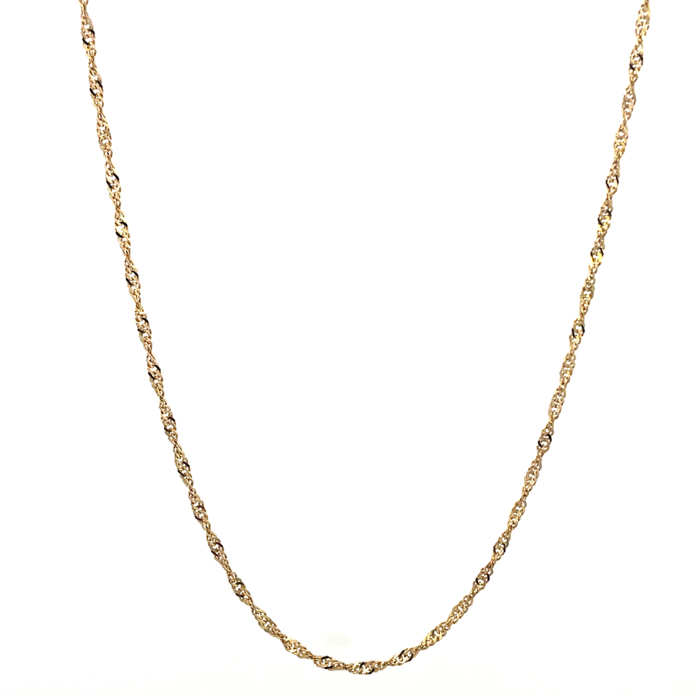 14kt Yellow Gold 18" 1.5mm Rope Chain | Sterling & Knight Jewelry & Pawn