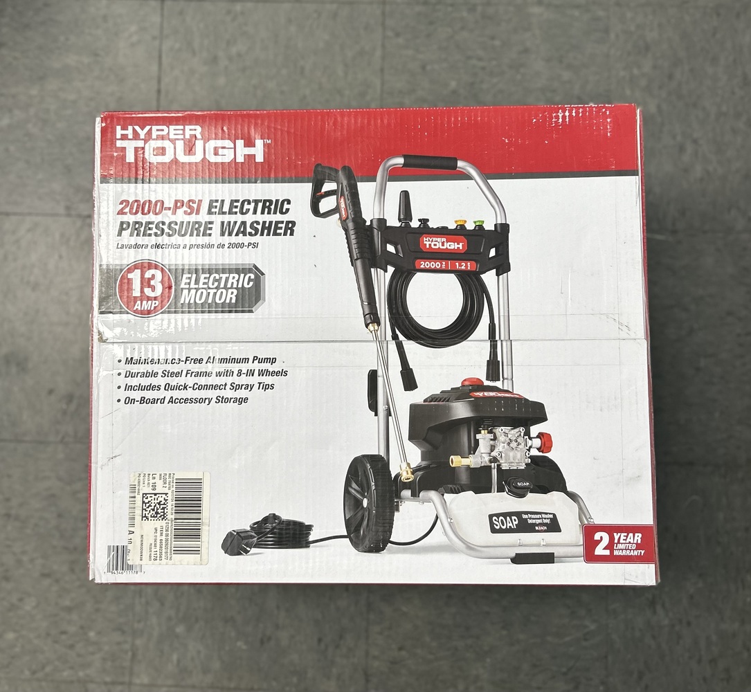 Hyper Tough 2000 PSI at 1.2 GPM 120 V 60HZ 1800W Electric Powered Cold ...
