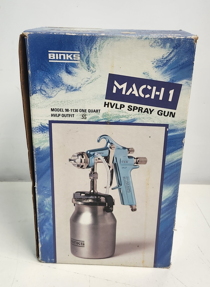 Binks Mach 1 HVLP Spray Gun 98-1130 w/ 1 Qt Stainless Cup | Sterling ...
